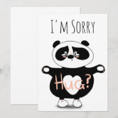 I'm Sorry Forgiveness Cute Panda Bear Hugs Card | Zazzle