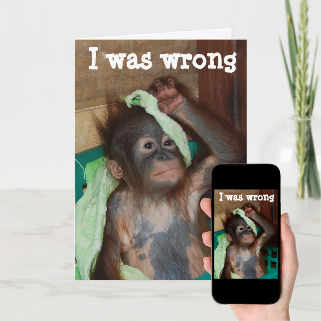 I'm Sorry, I was wrong Regrets Card | Zazzle