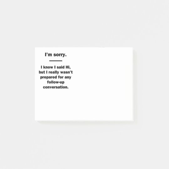 I'm Sorry. Post-it Notes | Zazzle.com