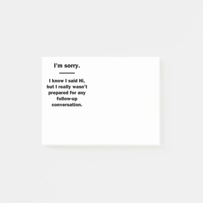 I'm Sorry. Post-it Notes | Zazzle.com