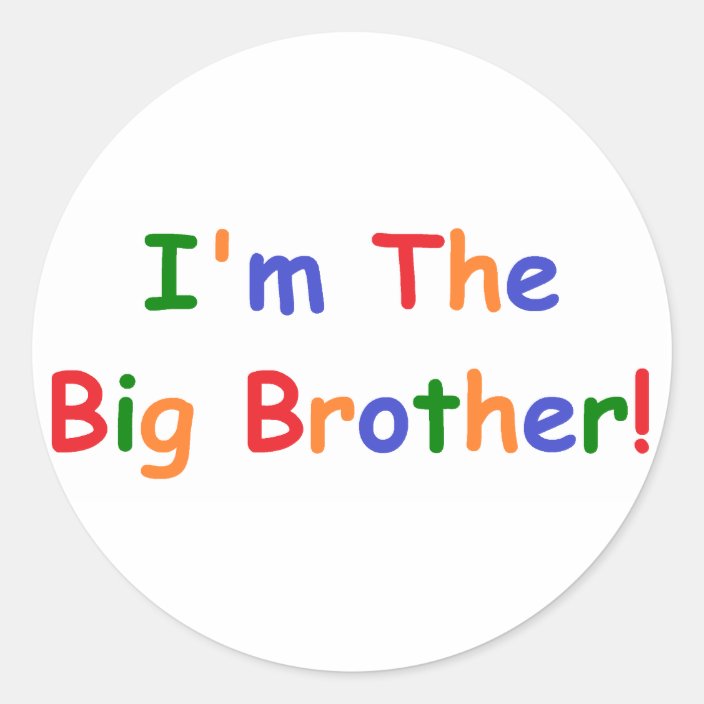 I'm the Big Brother Classic Round Sticker | Zazzle.com