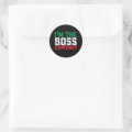 I'm The Boss Capiche Funny Italian Classic Round Sticker | Zazzle