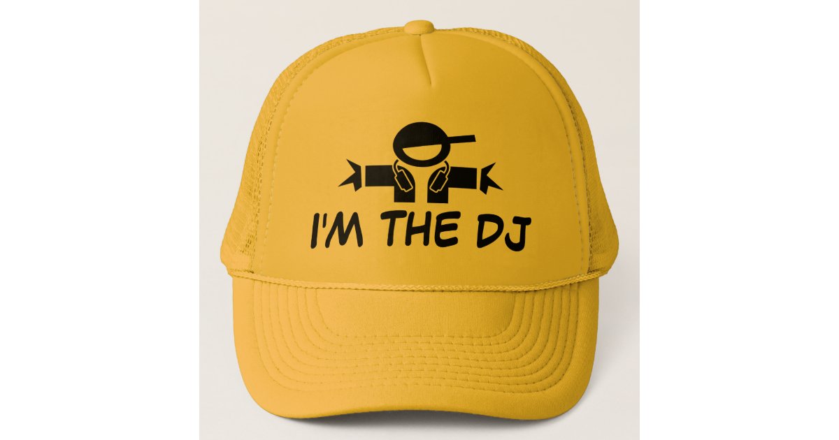 I'm the DJ hat | Cap with DJ wearing headphones | Zazzle