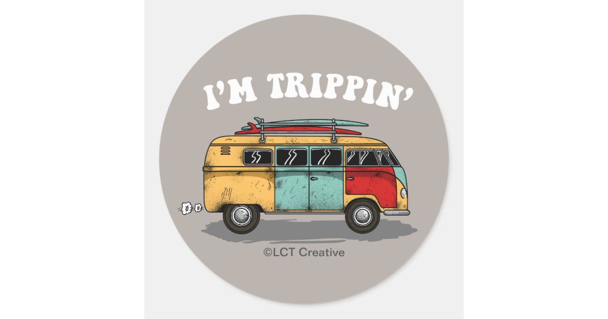 I'm Trippin' Classic Round Sticker | Zazzle