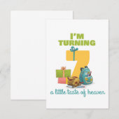 I'm turning 7 Happy Birthday card for kids | Zazzle