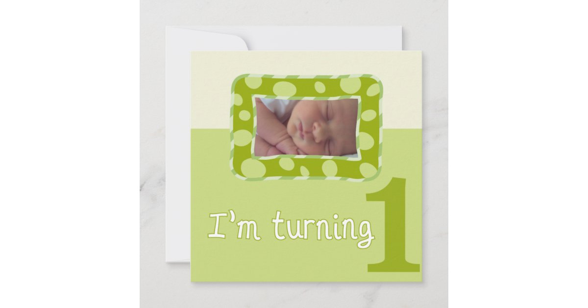 I'm Turning One Birthday Party Invitation | Zazzle