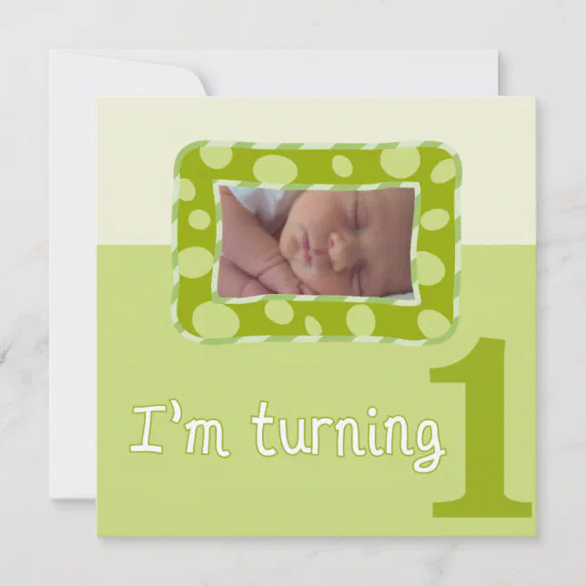 I'm Turning One Birthday Party Invitation | Zazzle