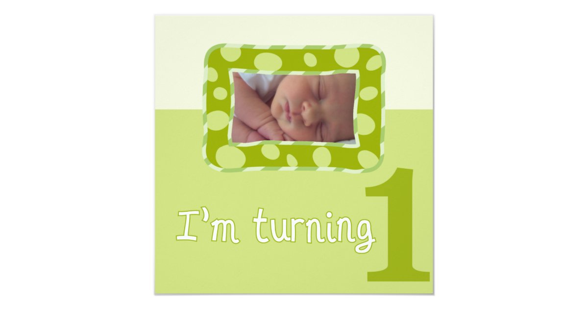 I'm Turning One Birthday Party Invitation | Zazzle.com