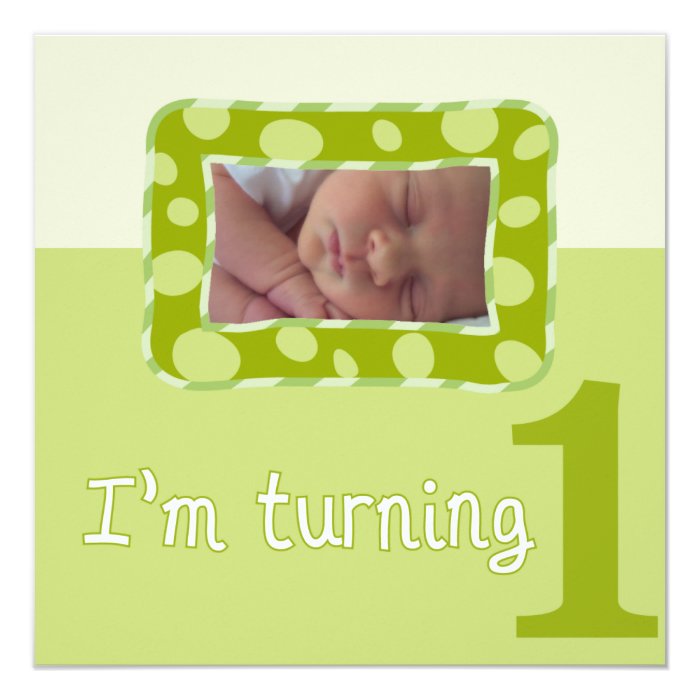 I'm Turning One Birthday Party Invitation | Zazzle