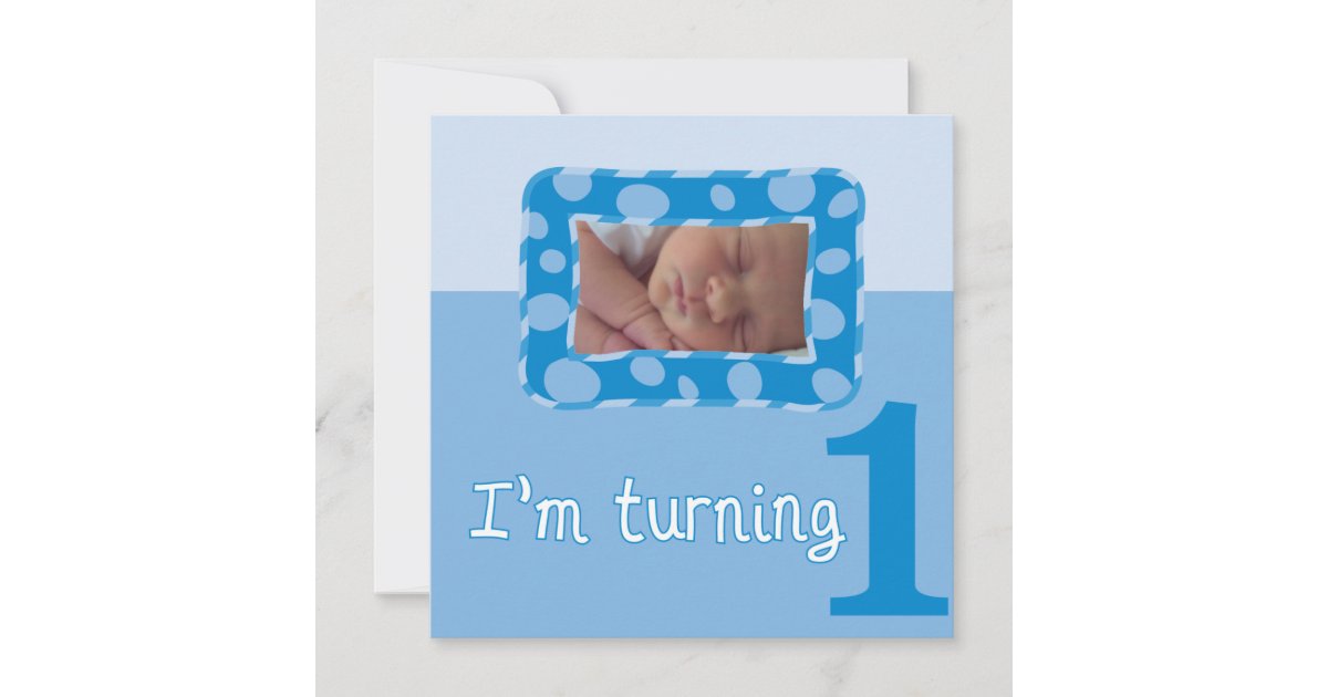I'm Turning One Birthday Party Invitation | Zazzle