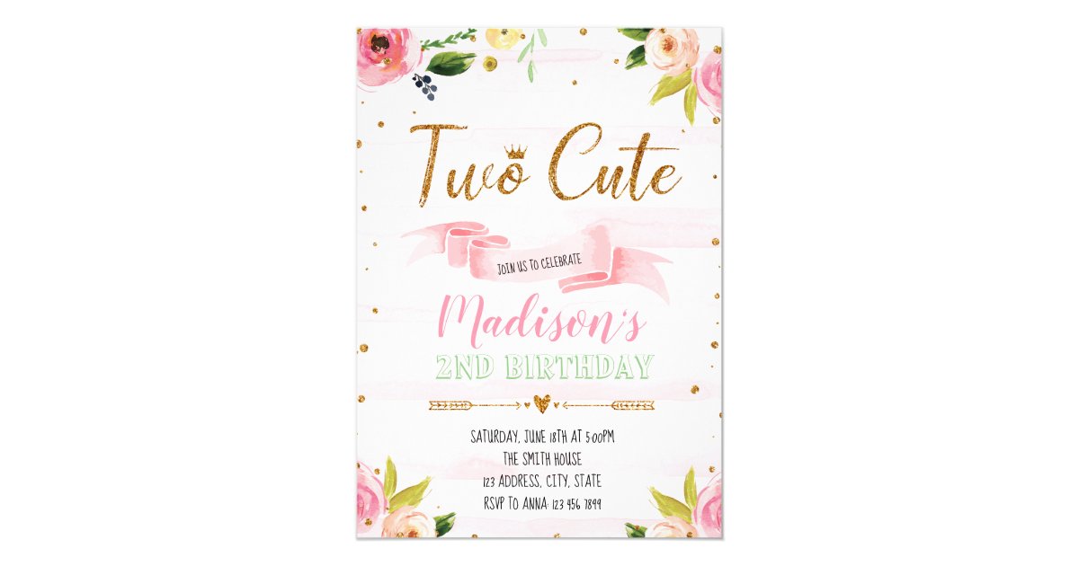 Im two cute party invitation | Zazzle.com