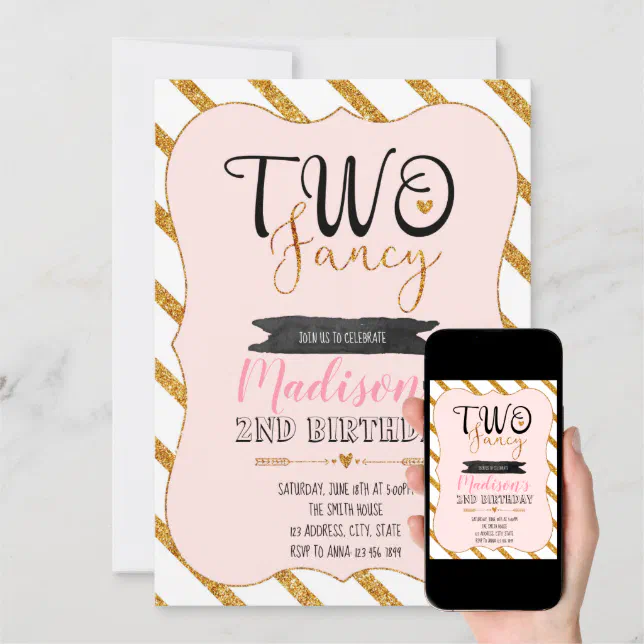 Im two fancy party invitation | Zazzle