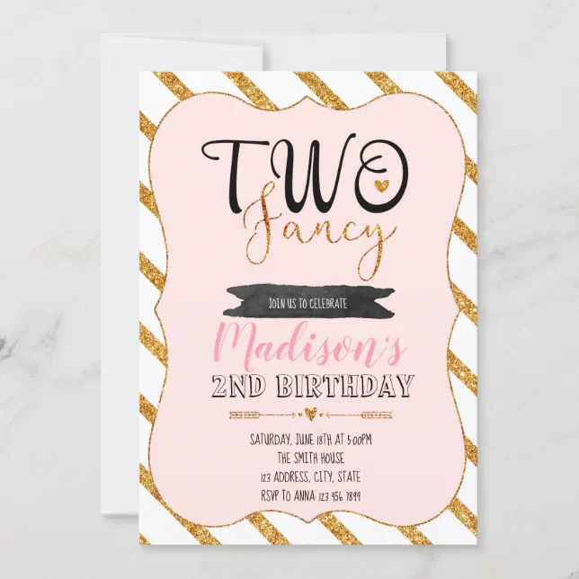 Im two fancy party invitation | Zazzle