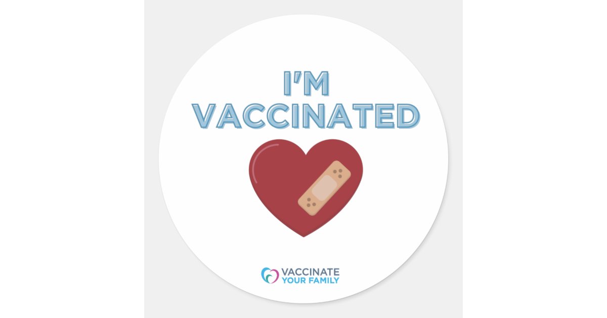 I'm Vaccinated Classic Round Sticker | Zazzle
