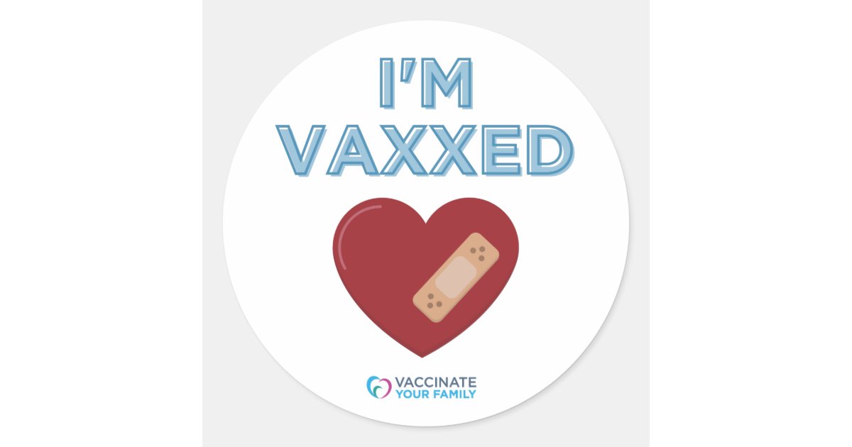 I'm Vaxxed Classic Round Sticker | Zazzle