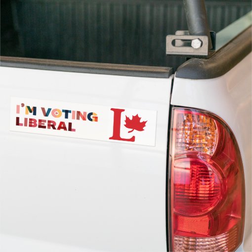 'I'm Voting Liberal' Political Bumper Sticker | Zazzle