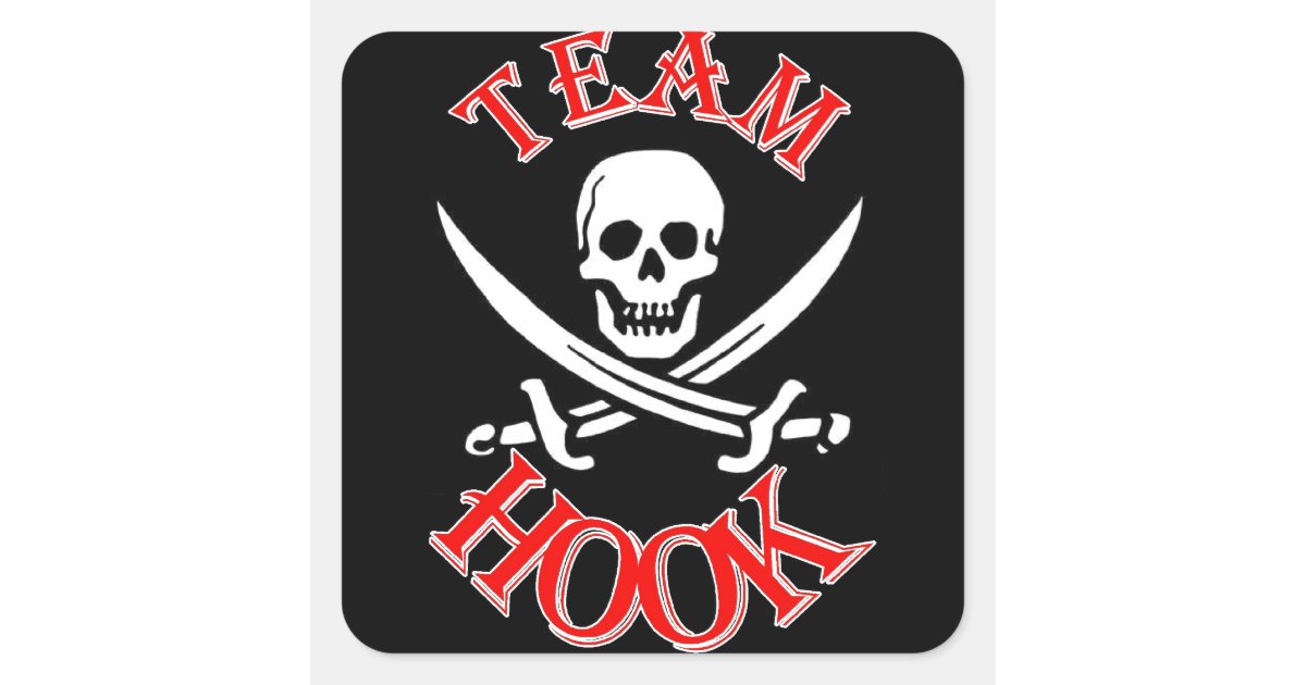 I'm with Captain Hook Square Sticker | Zazzle