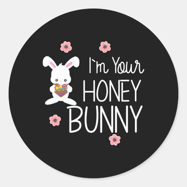 I'M Your Honey Bunny Rabbit Love Classic Round Sticker | Zazzle