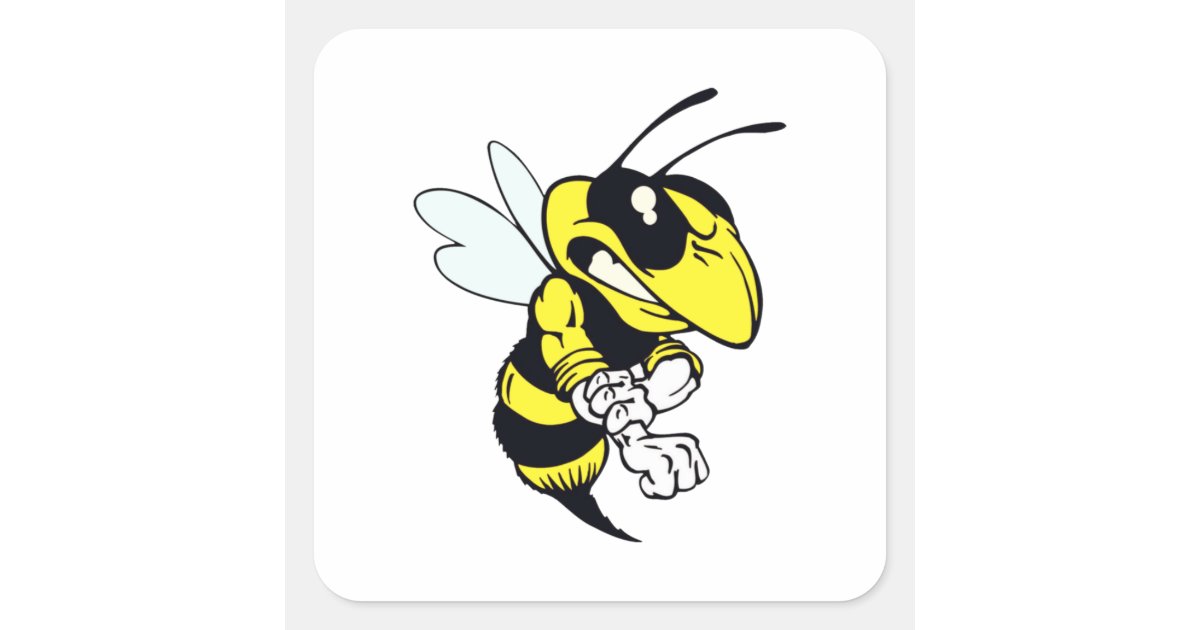 Imabee Reversed Square Stickers | Zazzle