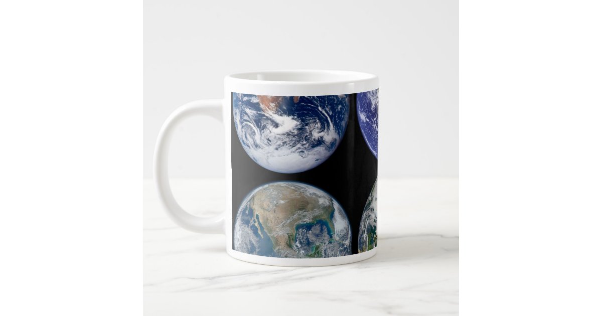 Image Comparison Of Iconic Views Of Planet Earth. Giant Coffee Mug | Zazzle