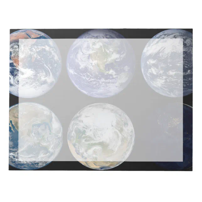 Image Comparison Of Iconic Views Of Planet Earth. Notepad | Zazzle