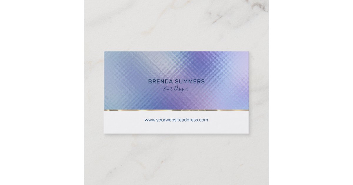 Image oBlue and purple shimmering iridescent glass Business Card | Zazzle