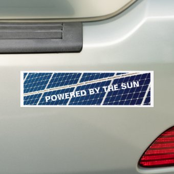 Image of a solar power panel funny bumper sticker | Zazzle