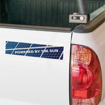 Image of a solar power panel funny bumper sticker | Zazzle