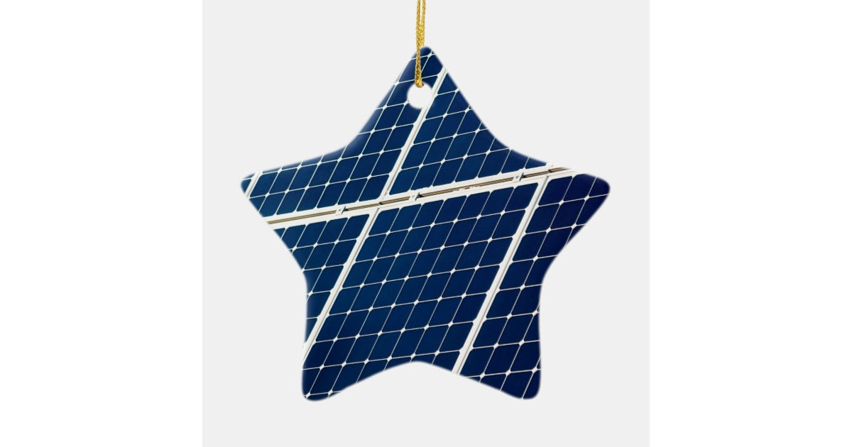 Image of a solar power panel funny ceramic ornament | Zazzle