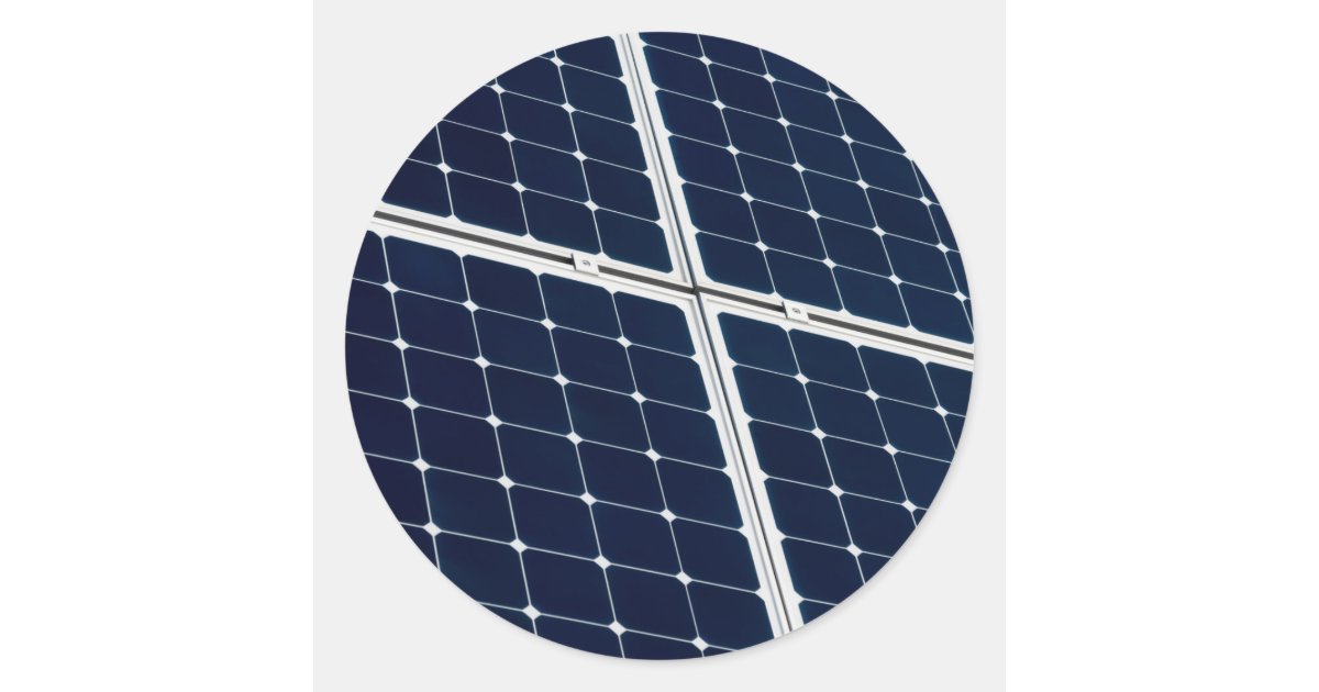 Image of a solar power panel funny classic round sticker | Zazzle