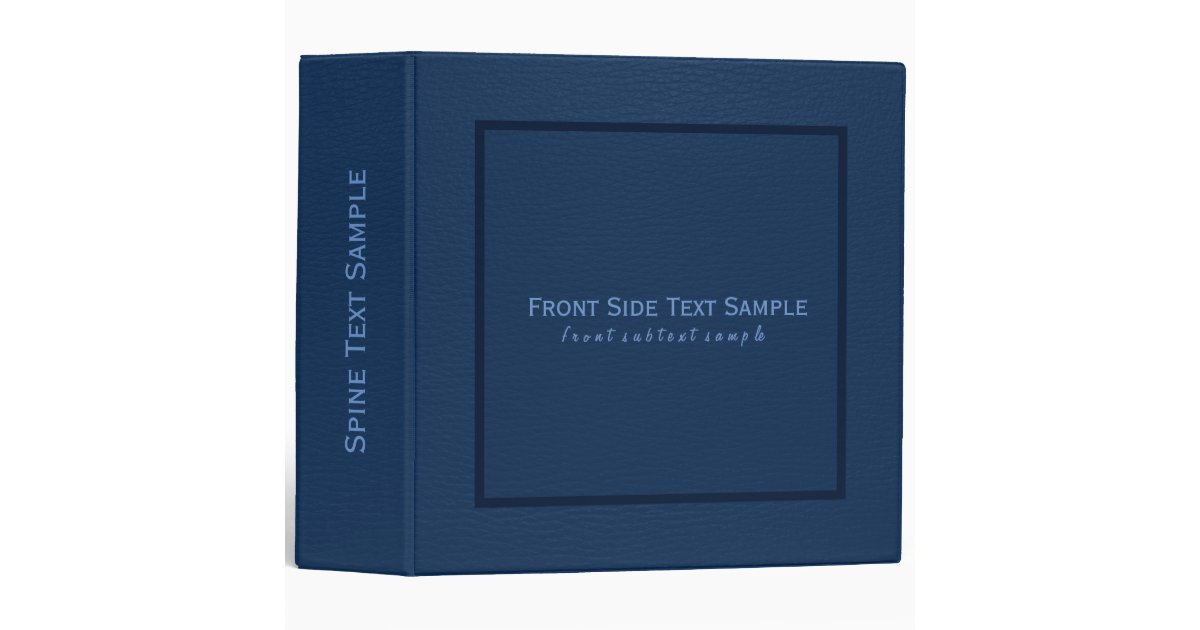 Image of Dark Blue Leather Texture Binder | Zazzle