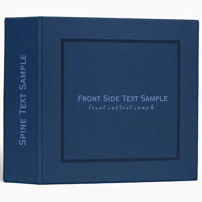 Image of Dark Blue Leather Texture Binder | Zazzle