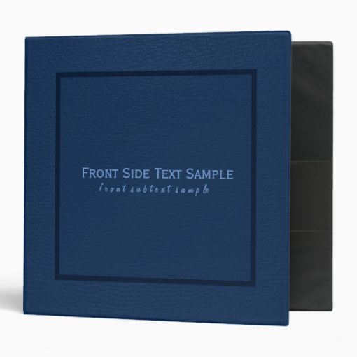 Image of Dark Blue Leather Texture Binder | Zazzle