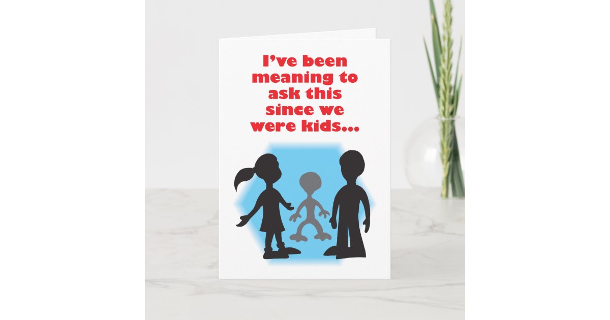 Imaginary Friend Humorous Birthday Card | Zazzle