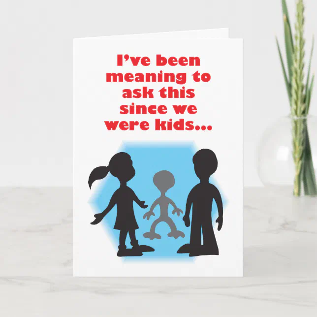 Imaginary Friend Humorous Birthday Card | Zazzle