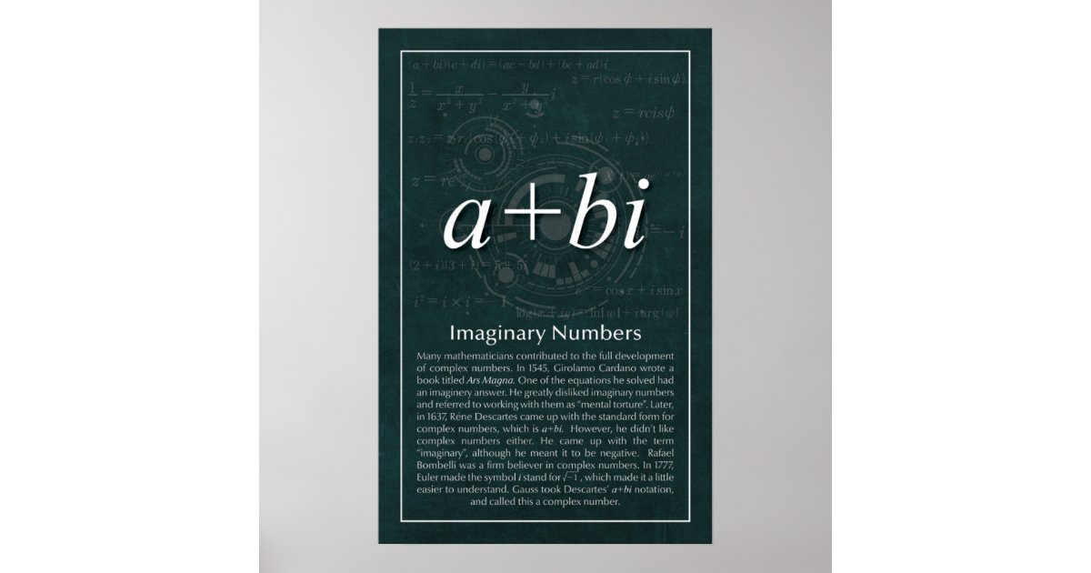 Imaginary Numbers Poster | Zazzle
