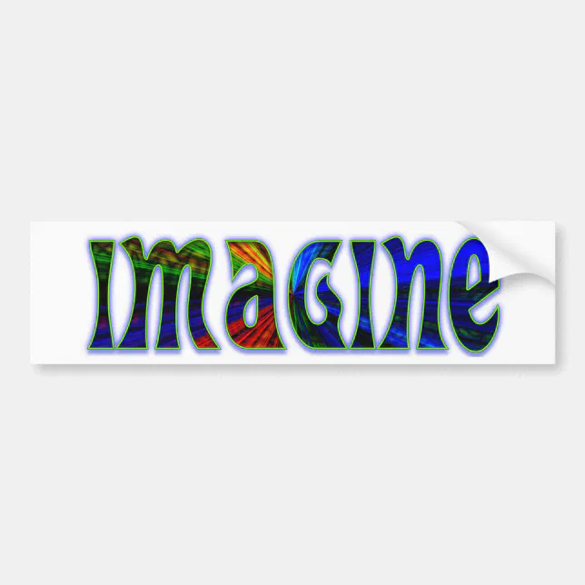 Imagine Bumper Sticker | Zazzle