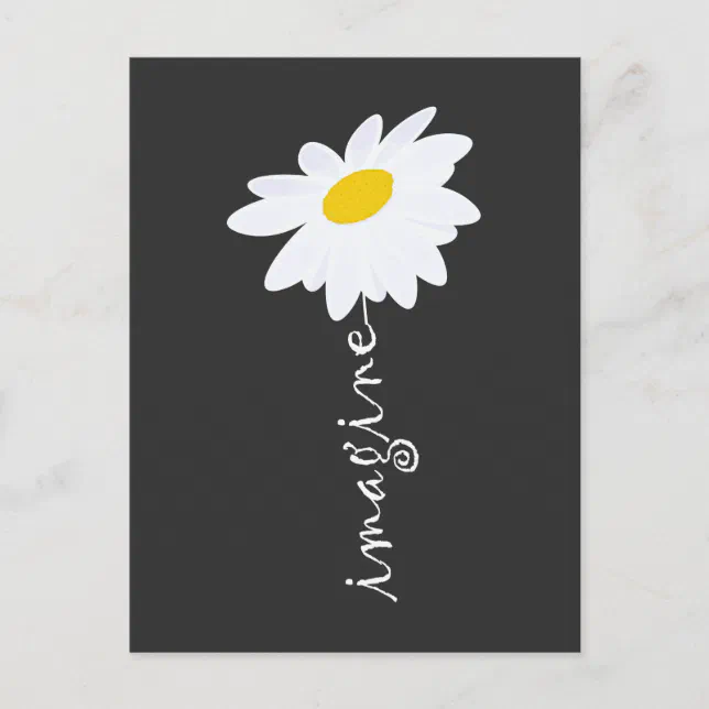Imagine Daisy Flower Postcard | Zazzle