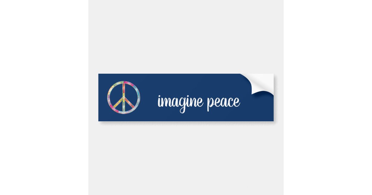 Imagine Peace Bumper Sticker | Zazzle