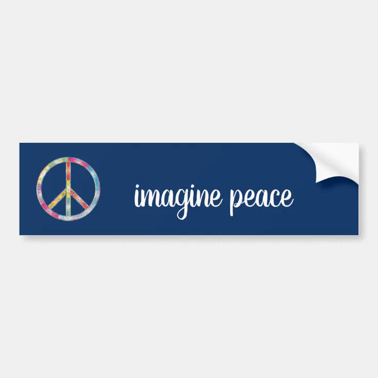 Imagine Peace Bumper Sticker | Zazzle