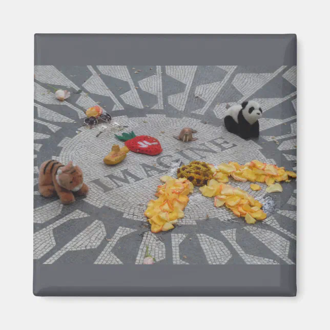 Imagine Strawberry Fields Central Park NYC photo Magnet | Zazzle