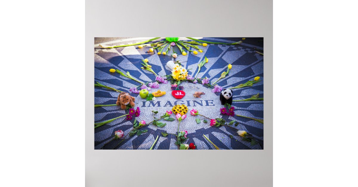 Imagine Strawberry Fields NYC Poster | Zazzle