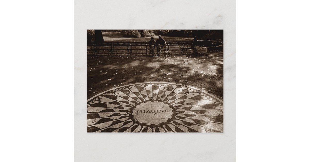 Imagine Strawberry Fields Tribute Central Park NYC Postcard | Zazzle