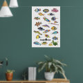 ImaginOcean Cartoon Fish Art Poster | Zazzle