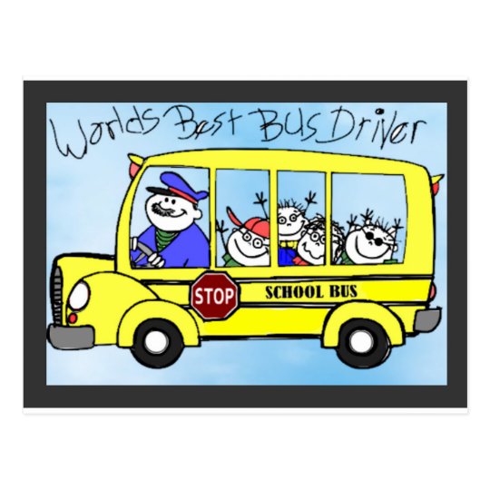 IMG_7017.PNG bus driver appreciation gifts Postcard | Zazzle.com