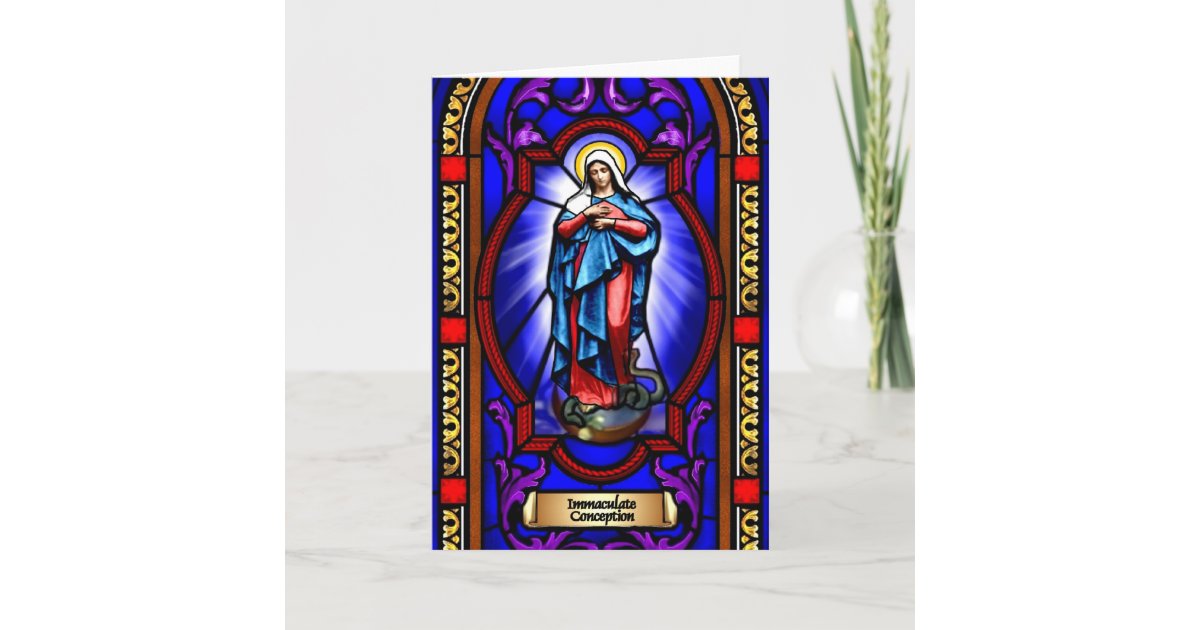 Immaculate Conception greeting card | Zazzle