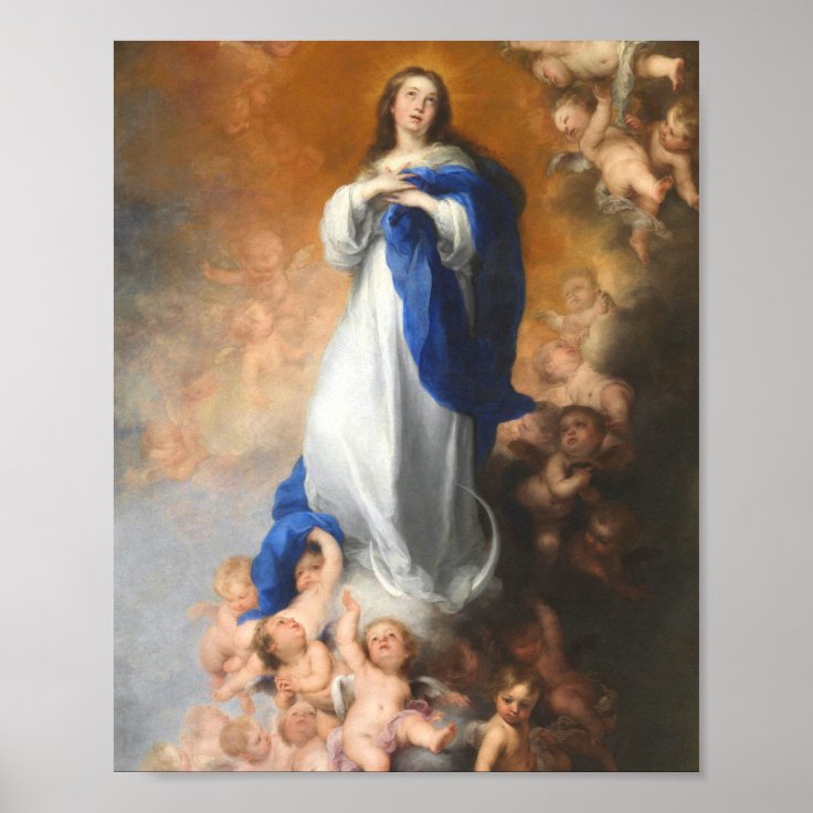 Immaculate Conception Of Virgin Mary Murillo Poster | Zazzle