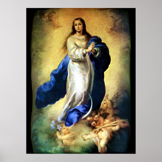 Immaculate Conception of Virgin Mary - Murillo Poster | Zazzle.com