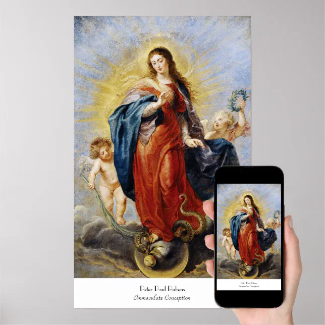 Immaculate Conception Peter Paul Rubens painting Poster | Zazzle