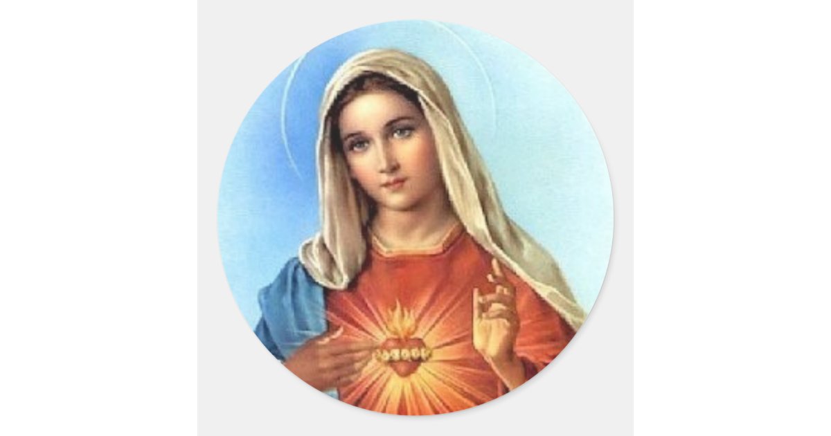 Immaculate Heart Classic Round Sticker | Zazzle